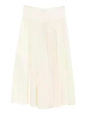 THE ROW Berenice Pleated Wide Leg Trousers - Neutrals