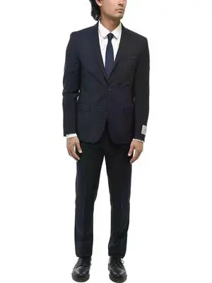 Corneliani Single-breasted Flap-pocket Suit - Blue