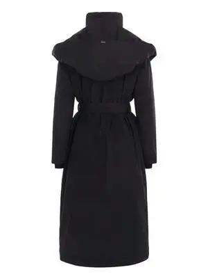 Herno Layered Hooded Coat - Black