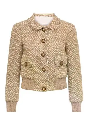 MAISON COMMON MAISON COMMON Cashmere Tweed Jacket With Frayed Trim
