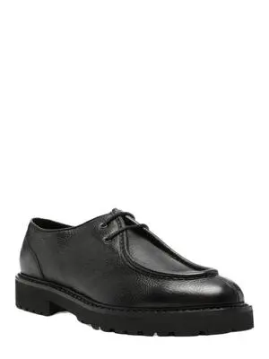 DOUCAL'S Grained Leather Derby Shoes - Black