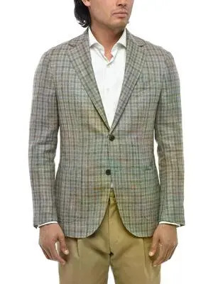 Corneliani Gate Gingham-pattern Blazer - Neutrals