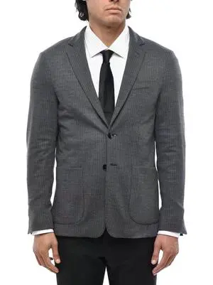 Corneliani Pinstriped Virgin-wool Blazer - Grey