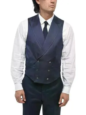 Corneliani Double-breasted Waistcoat - Blue