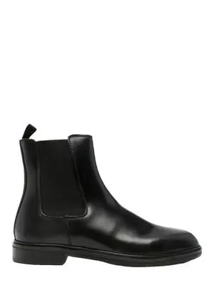 VINNY'S Elasticated Side Panel Ankle Boots - Black