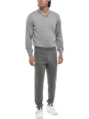 Corneliani Ribbed-waistband Track Pants - Grey