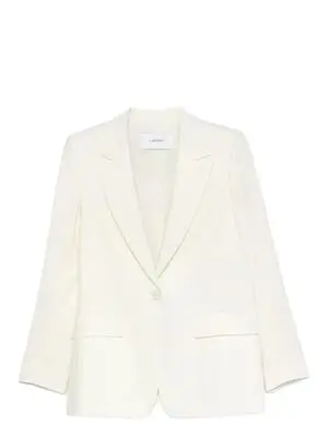 LARDINI Single-breasted Peak-lapel Blazer - White