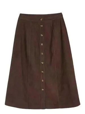 CHINTI & PARKER Chinti & Parker Midi Button-Down A-Line Skirt