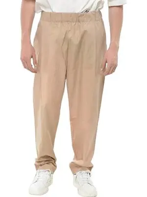 LANEUS Pleated Tapered Trousers - Neutrals