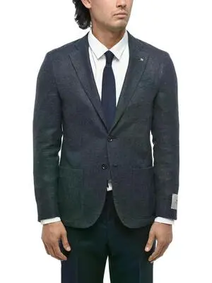 Corneliani Single-breasted Patch-pocket Blazer - Blue