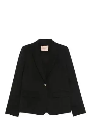 TWINSET Heart-button Blazer - Black