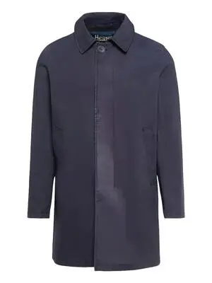Herno Concealed-front Coat - Blue