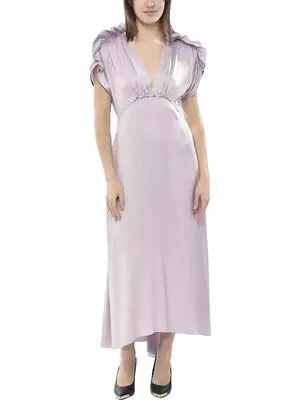 VICTORIA BECKHAM Victoria Beckham Ruffled Satin Midi Dress