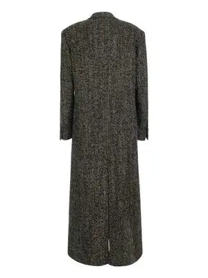 Tagliatore Herringbone Double-breasted Coat - Brown