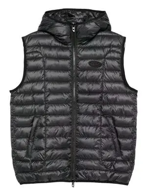 DIESEL® Quilted Hooded Gilet - Black