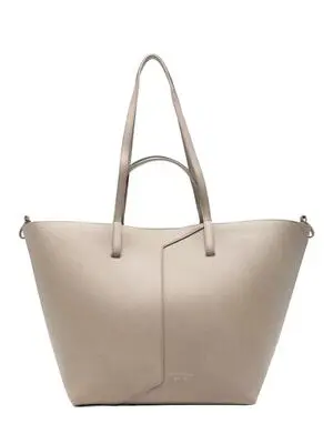 Emporio Armani Leather Tote Bag - Grey