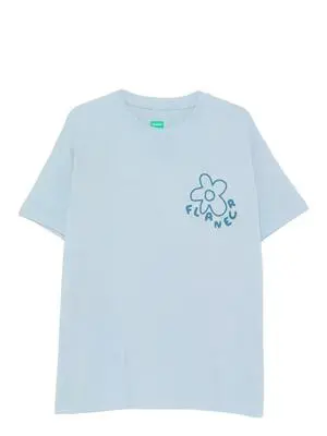 FLANEUR Blossom Graphic-print T-shirt - Blue