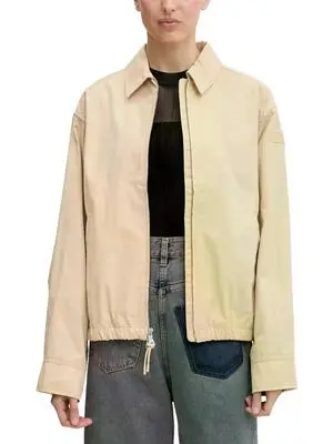 NAPAPIJRI Logo Patch Zip-up Jacket - Neutrals