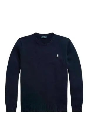 Polo Ralph Lauren Embroidered Pony Crew Neck Sweater - Blue