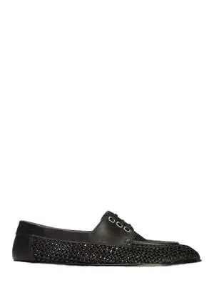 Dolce & Gabbana Raffia Derby Shoes - Black