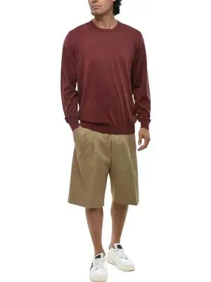Corneliani Crew Neck Cotton Sweater - Red