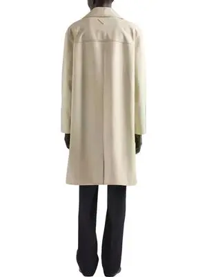 Prada Leather Coat - Neutrals