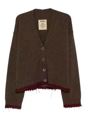 UMA WANG Oversized Cardigan - Brown