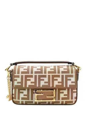 Fendi Baguette Nm Bag Zucca Canvas Mini Crossbody Bag - Brown
