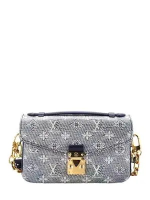 LOUIS VUITTON Pochette Métis Monogram Jacquard East West Shoulder Bag - Blue
