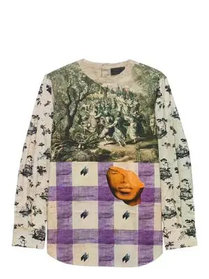 Prada Printed Cotton Shirt - Neutrals