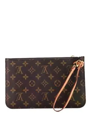 LOUIS VUITTON Monogram Canvas Large Pouch - Brown