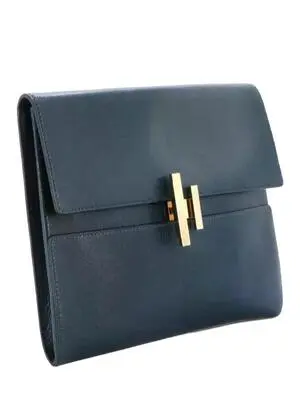 Hermès Cinhetic Chevre Chamkila Clutch Bag - Green