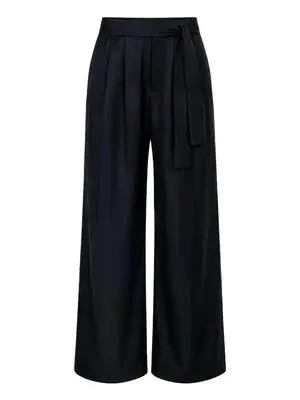Dusan Belted Wide-leg Trousers - Black