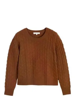 Chinti & Parker Cashmere Cable Knit Sweater - Brown