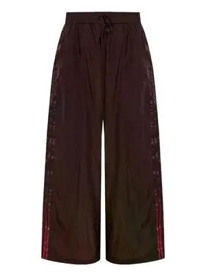 Y3 Y-3 Side-Stripe Crinkled Finish Track Pants