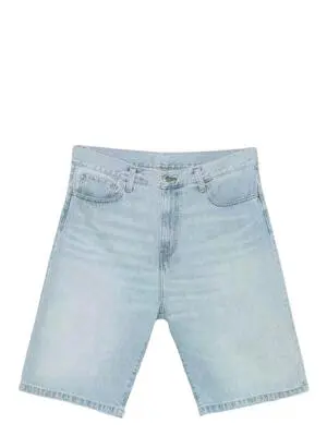 Carhartt Work In Progress Loose Fit Bleach Wash Denim Shorts - Blue