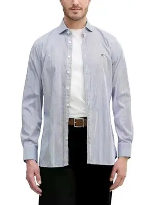 HACKETT LONDON Logo-embroidered Shirt - Blue