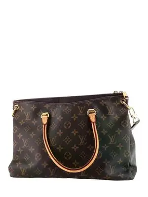 LOUIS VUITTON Pallas Tote Monogram Canvas And Leather Shoulder Bag - Purple