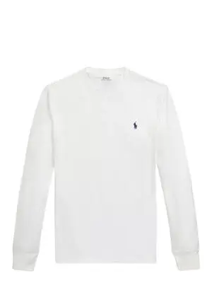 Polo Ralph Lauren Embroidered-logo Long-sleeve T-shirt - White