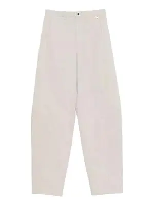 Herno Wide Leg Belt Loops Trousers - Neutrals