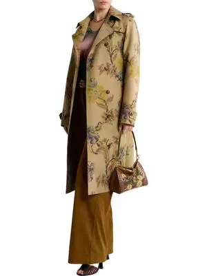 Etro Flared Denim Jeans With Pegaso Buttons - Brown