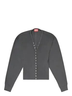 DIESEL® Tencel™ Lyocell Blend Cardigan Top With Batwing Sleeves And V-neckline - Grey