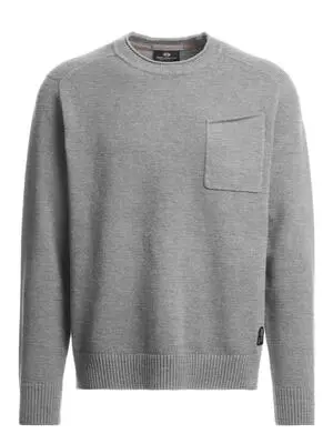 PARAJUMPERS Enego Crew-neck Knit With Chest Pocket - Grey