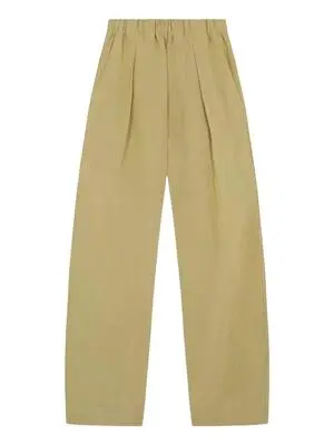 CORTANA Cortana Mel Pleated Wide-Leg Trousers Neutrals