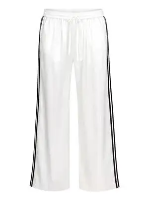 Sprwmn Wide-leg Silk Track Pants - White