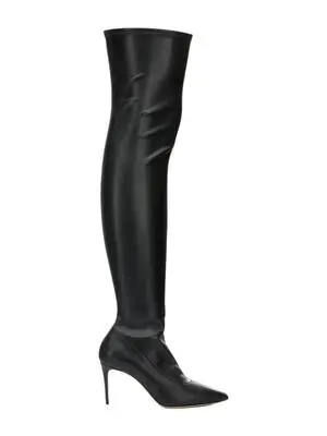 Casadei Pointed-toe Stiletto Over-the-knee Boots - Black