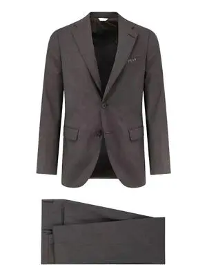 Boglioli Single-breasted Virgin Wool Suit - Brown