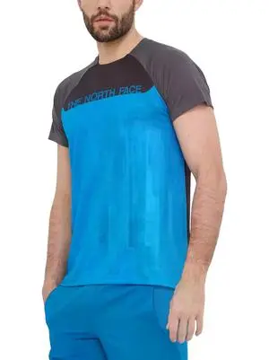The North Face Logo-print Panelled T-shirt - Blue