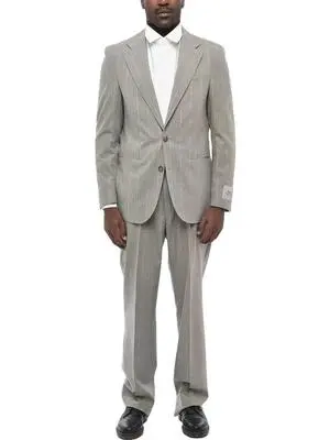Corneliani Pinstriped Single-breasted Suit - Grey