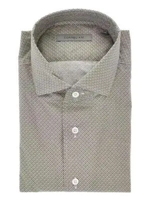 Corneliani Patterned French-collar Shirt - Brown